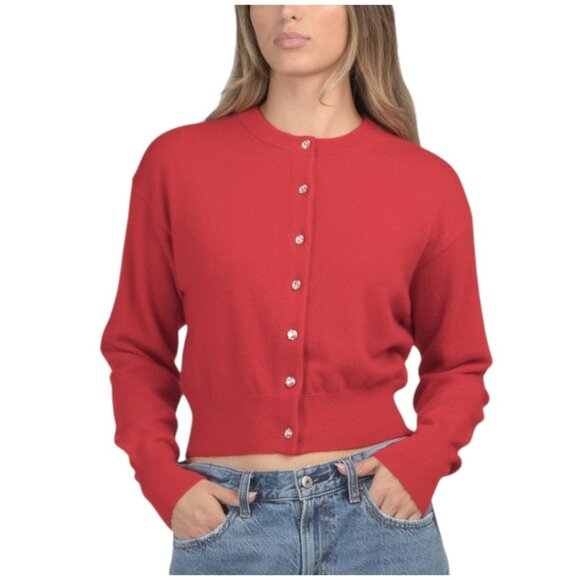 White + Warren | Sweaters | White Warren Scarlet Cashmere Rhinestone ...